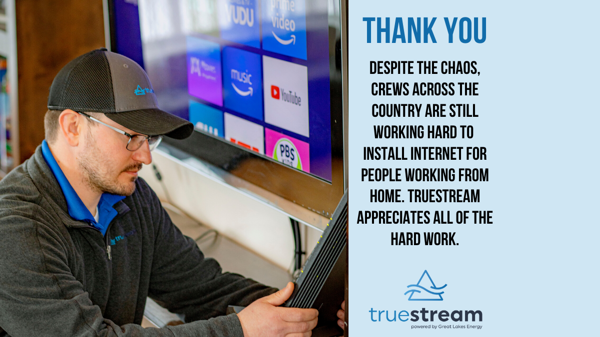Truestream Fiber & GLE Service Continue as Critical Infrastructure